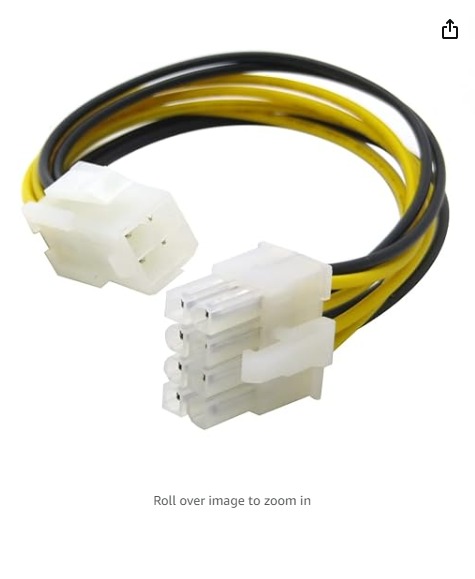 ATX 4 Pin Male to 8 Pin Female EPS Power Cord Cable Adapter CPU Power ...